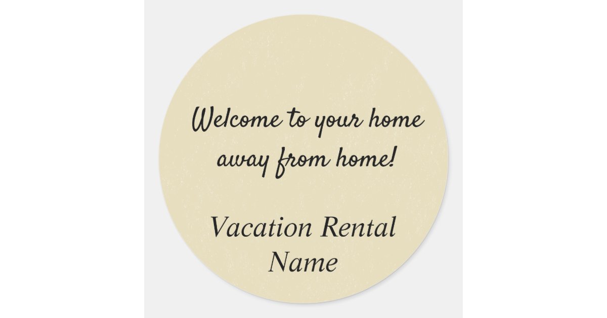 Airbnb Sticker/Vacation Rental Welcome Sticker | Zazzle