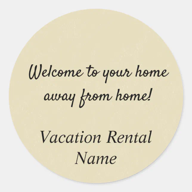 Airbnb Sticker/Vacation Rental Welcome Sticker | Zazzle