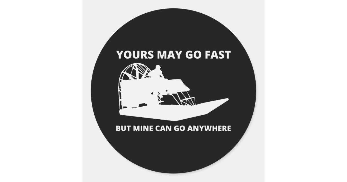 Airboat Fanboat Airboating Planeboat Swamp boat Classic Round Sticker ...