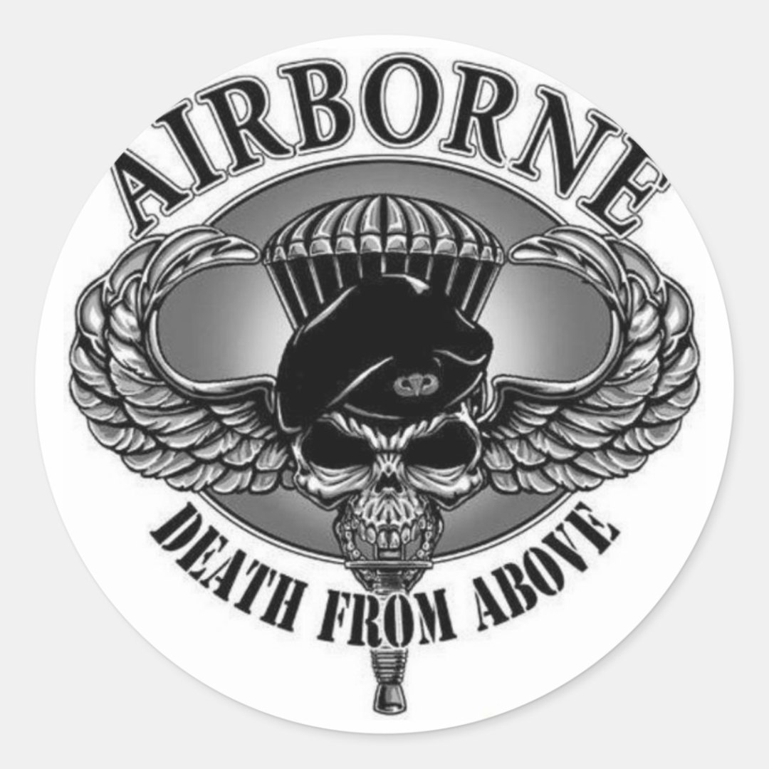 Airborne Classic Round Sticker | Zazzle