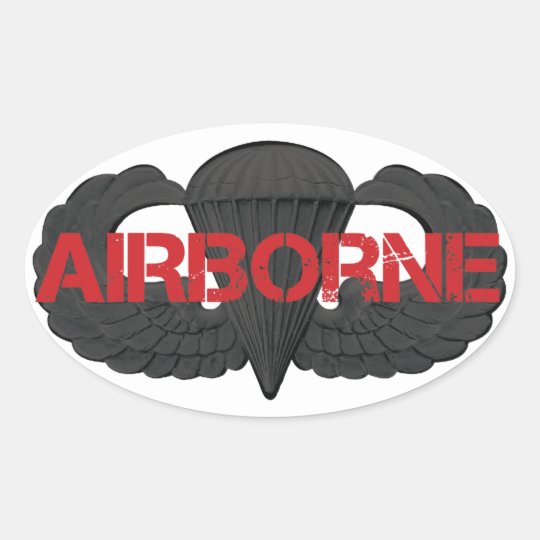 Airborne Crest SUBDUED Oval Sticker | Zazzle.com