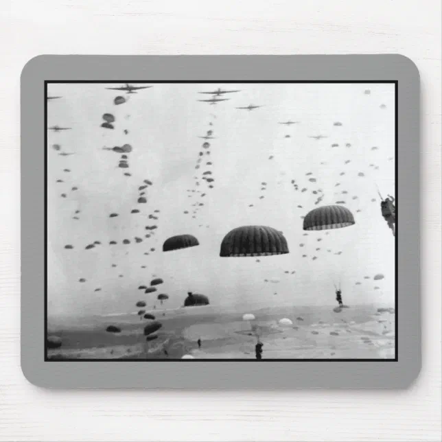 Airborne Mission During WW2 Painting Mouse Pad | Zazzle