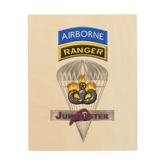 Airborne Ranger Jumpmaster Commemorative Wood Wall Art | Zazzle.com