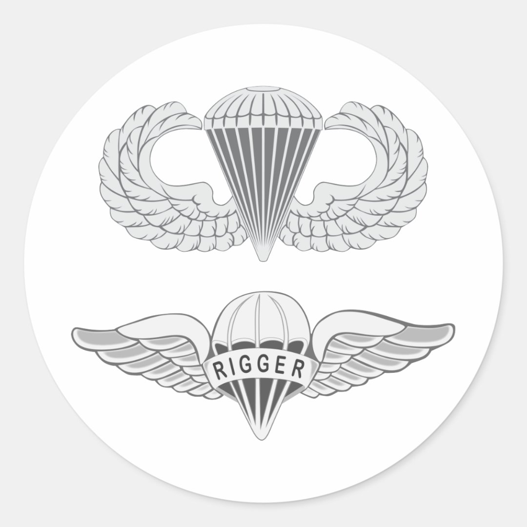 Airborne Rigger Classic Round Sticker | Zazzle