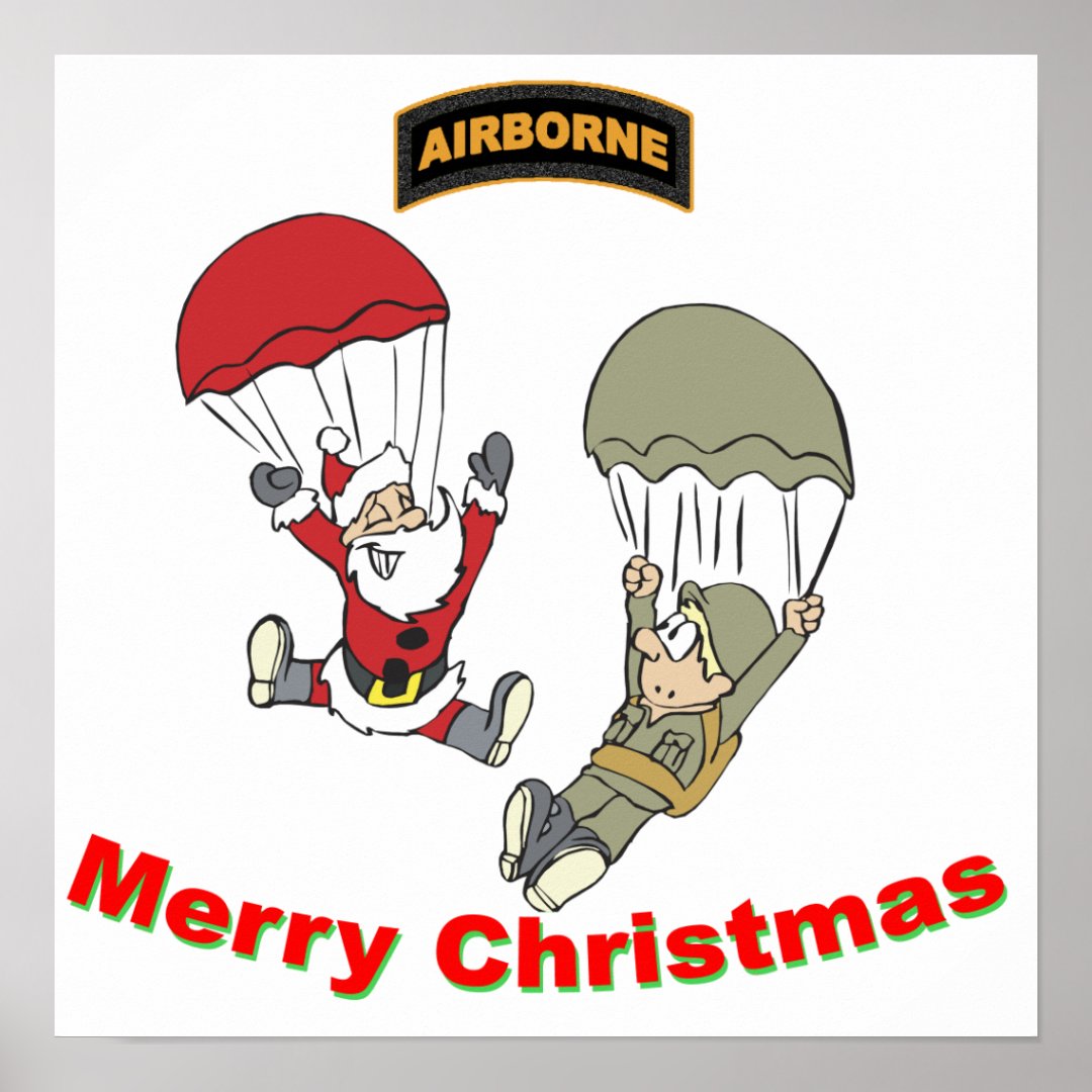 Airborne Santa II Poster | Zazzle
