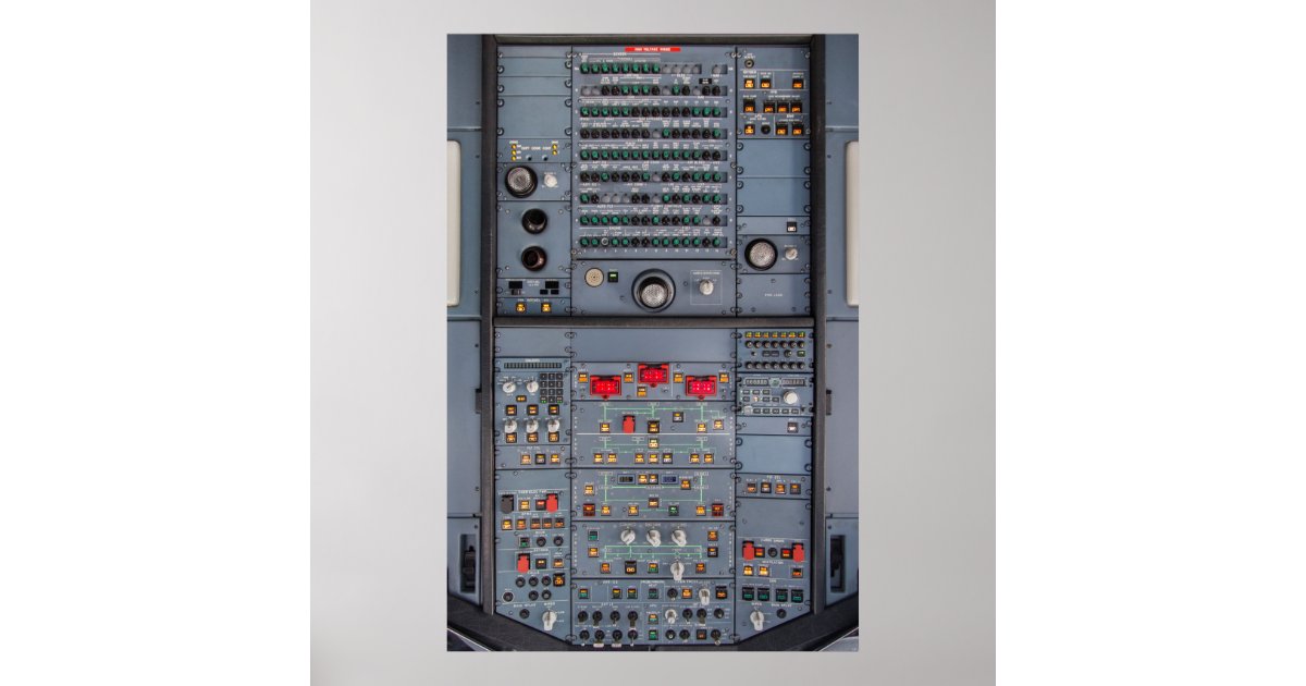 Airbus A321 Overhead Panel Poster | Zazzle