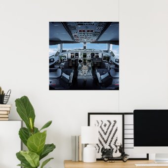 Airbus A380 - Cockpit HD Poster | Zazzle
