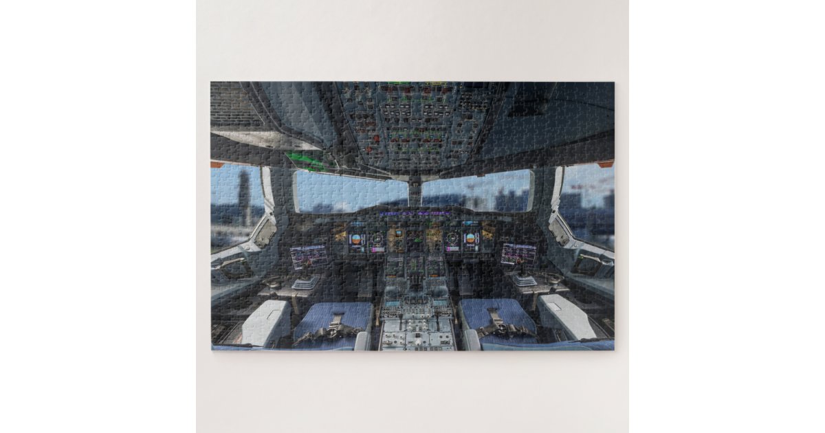 Airbus A380 Cockpit Jigsaw Puzzle | Zazzle