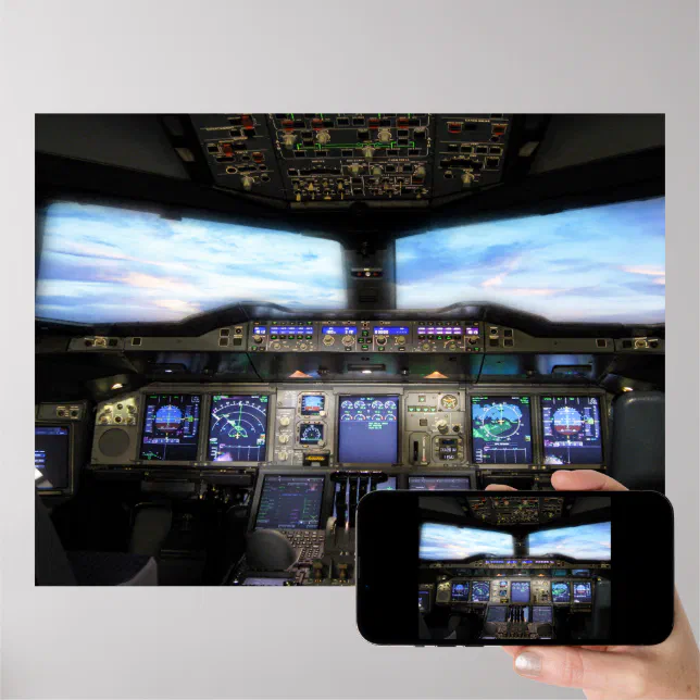 Airbus A380 Cockpit Poster | Zazzle