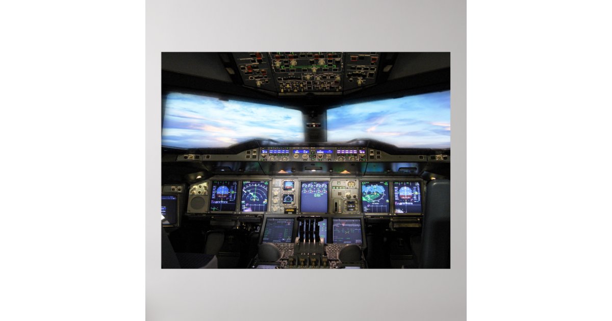 Airbus A380 Cockpit Poster | Zazzle