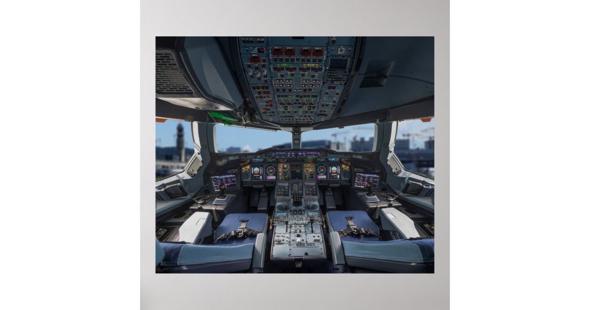 Airbus A380 Cockpit Poster | Zazzle
