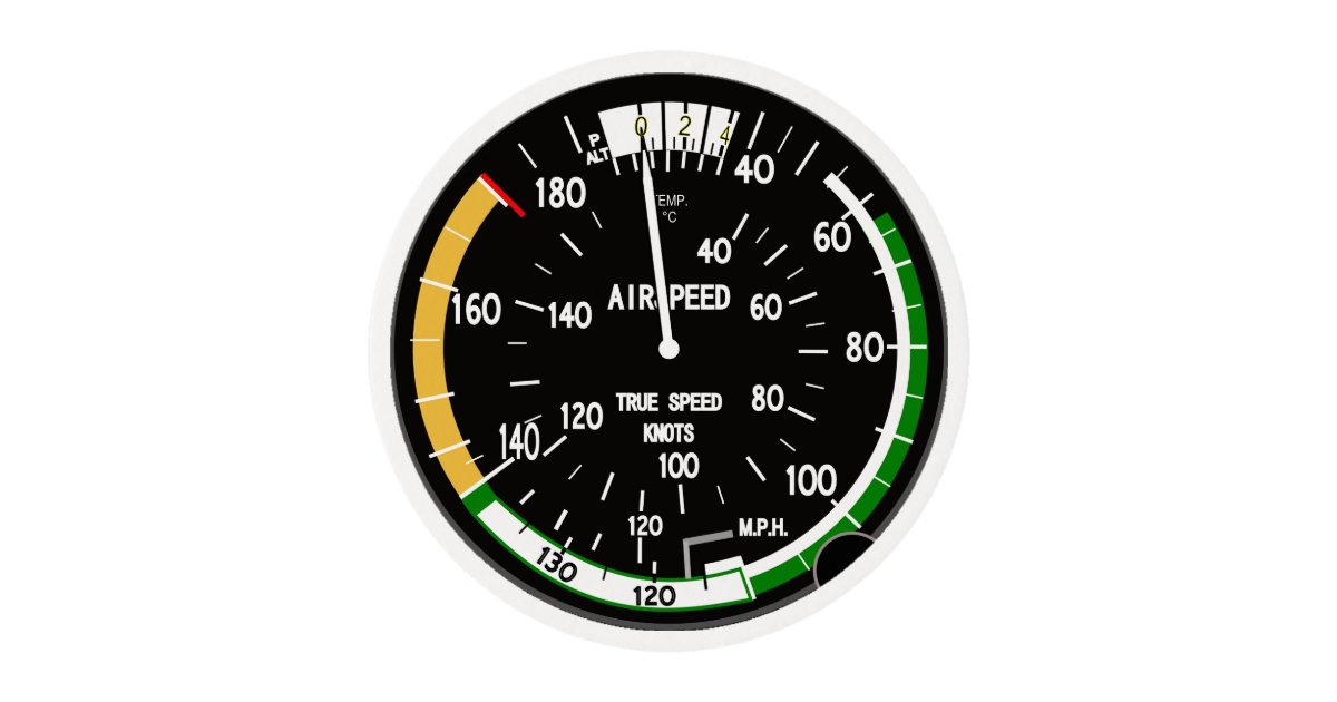 Aircraft Airspeed Indicator Edible Frosting Rounds | Zazzle