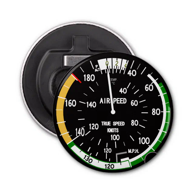 Aircraft Airspeed Indicator Flight Instrument Bottle Opener | Zazzle