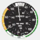 Aircraft Airspeed Indicator Flight Instrument Classic Round Sticker ...