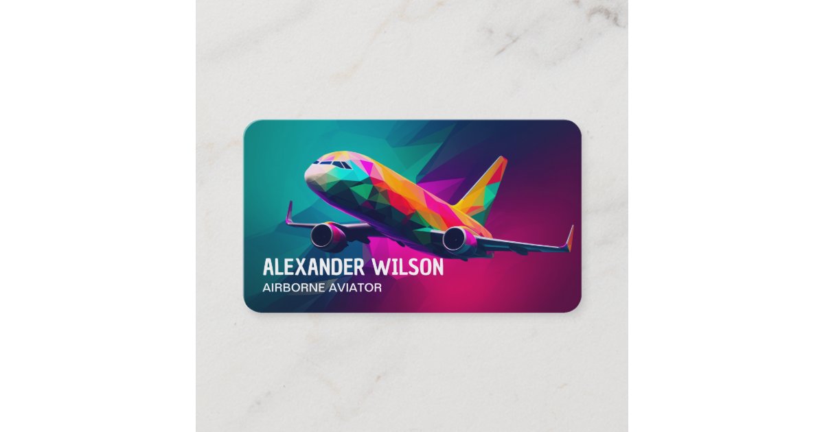 Aircraft Aviation Business Card | Zazzle