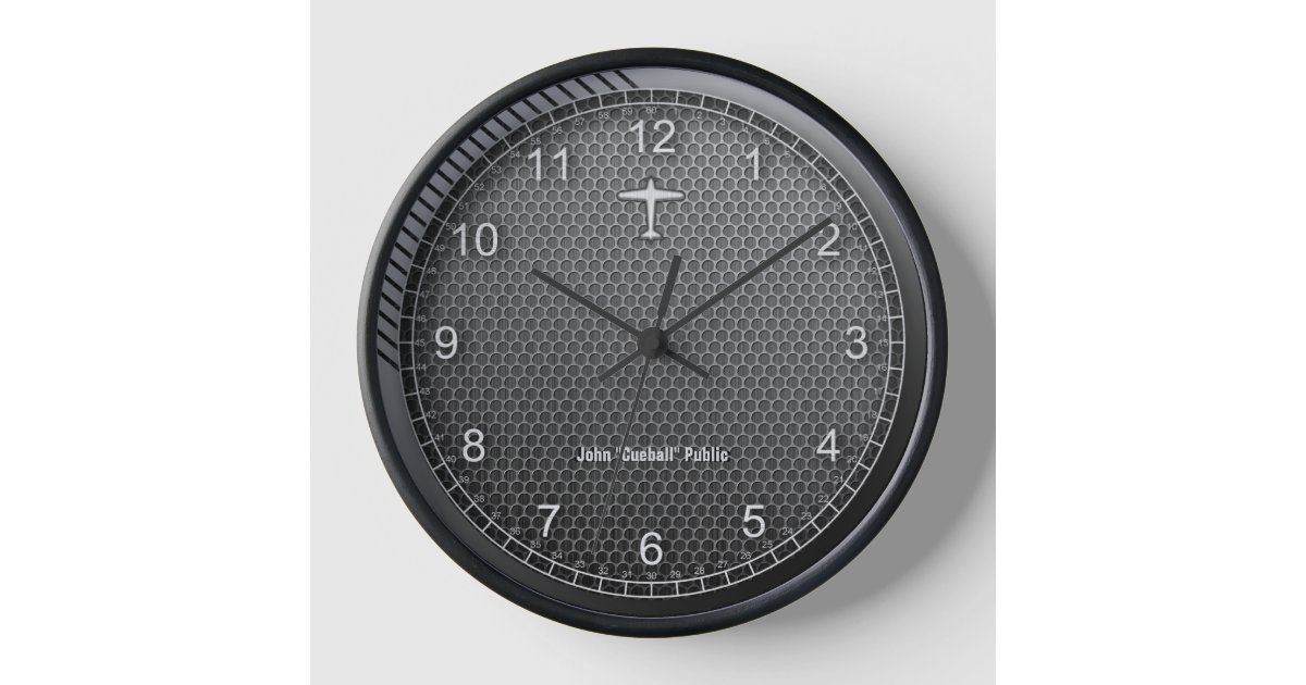 Aircraft Aviator Clock Metal | Zazzle