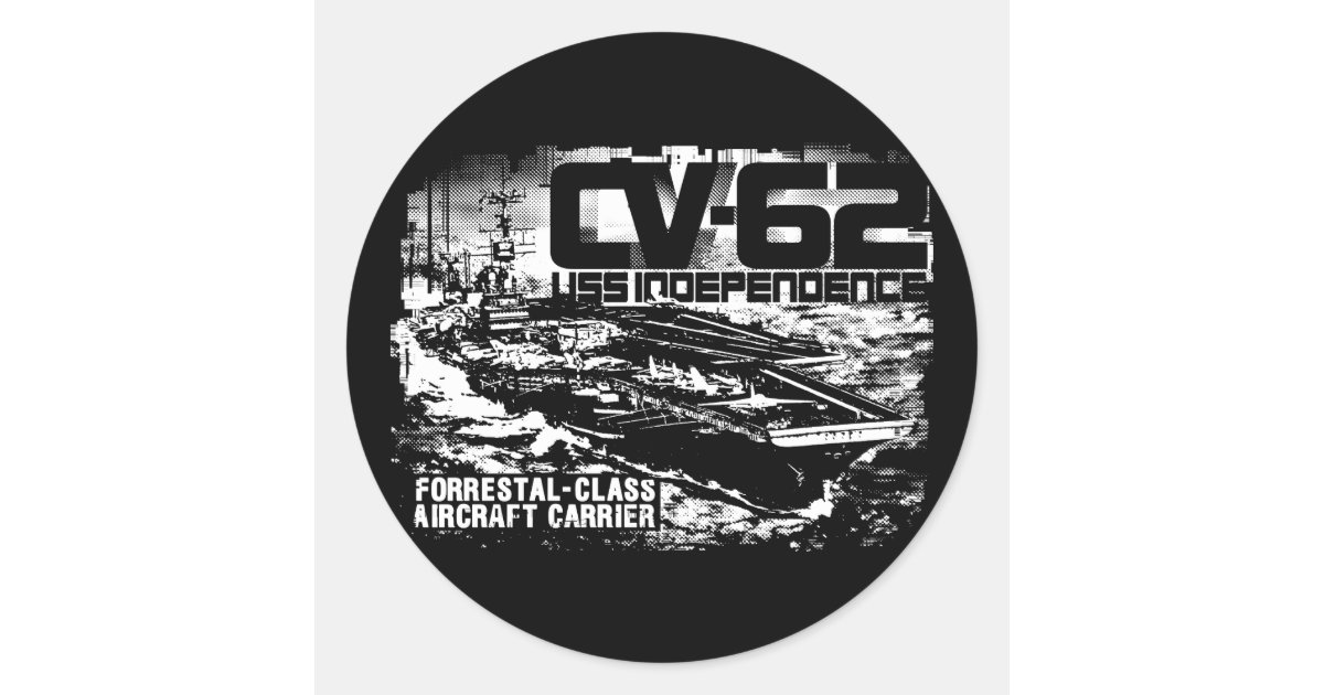 Aircraft carrier Independence Sticker | Zazzle