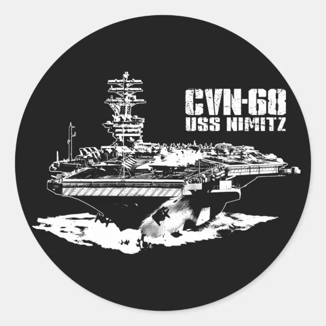 Aircraft carrier Nimitz Sticker | Zazzle