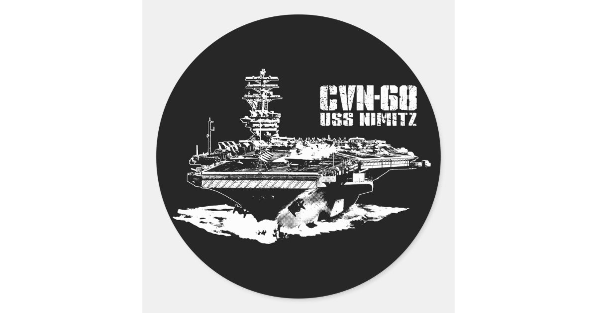 Aircraft carrier Nimitz Sticker | Zazzle