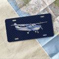 Aircraft Classic Chrome Cessna Flying Carbon Fiber License Plate | Zazzle