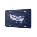 Aircraft Classic Chrome Cessna Flying Carbon Fiber License Plate | Zazzle