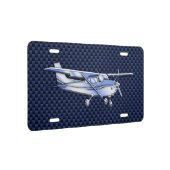 Aircraft Classic Chrome Cessna Flying Carbon Fiber License Plate | Zazzle