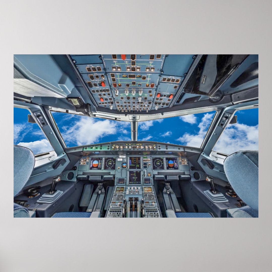 Aircraft Cockpit Poster | Zazzle