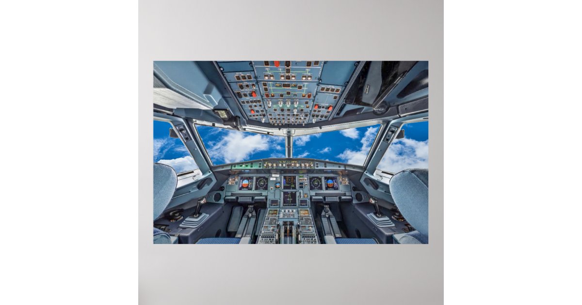 Aircraft Cockpit Poster | Zazzle
