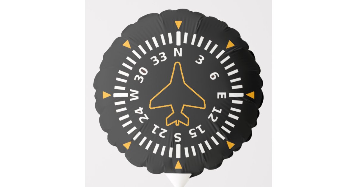 Aircraft Compass Flight Instrument Balloon | Zazzle