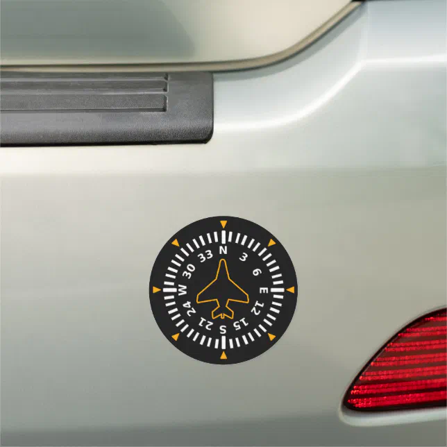 Aircraft Compass Flight Instrument Car Magnet | Zazzle