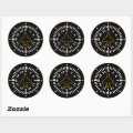 Aircraft Compass Flight Instrument Classic Round Sticker | Zazzle
