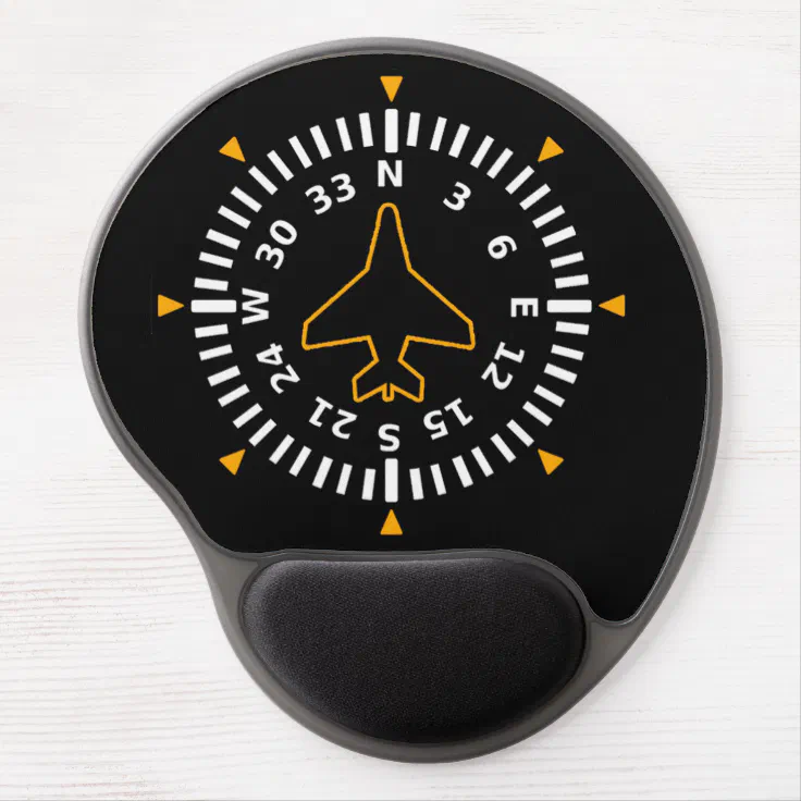 Aircraft Compass Flight Instrument Gel Mouse Pad | Zazzle