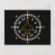 Aircraft Compass Flight Instrument Postcard | Zazzle