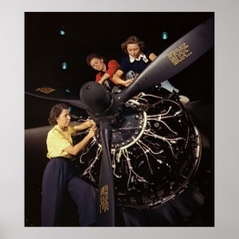 Aircraft Engine Installation 1942 Poster | Zazzle