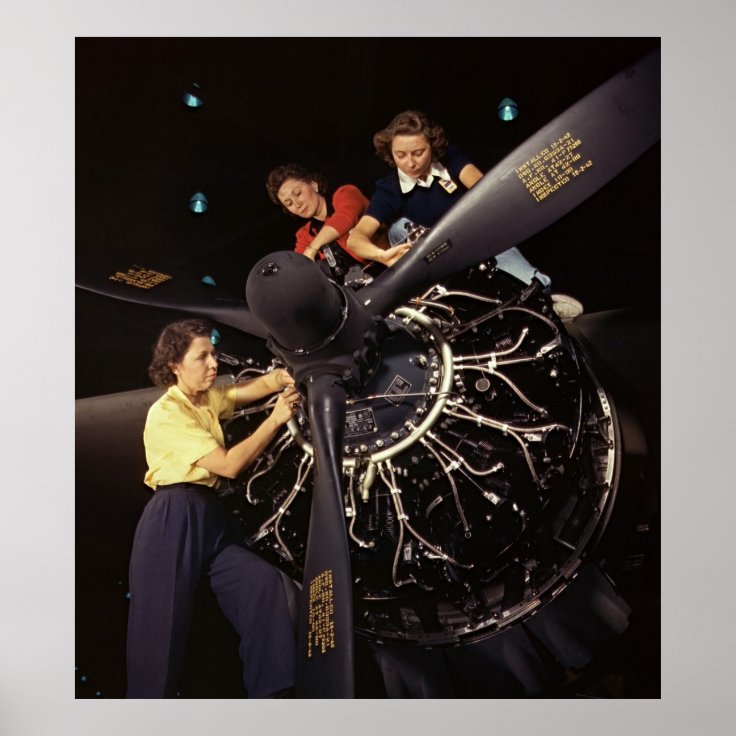 Aircraft Engine Installation 1942 Poster | Zazzle