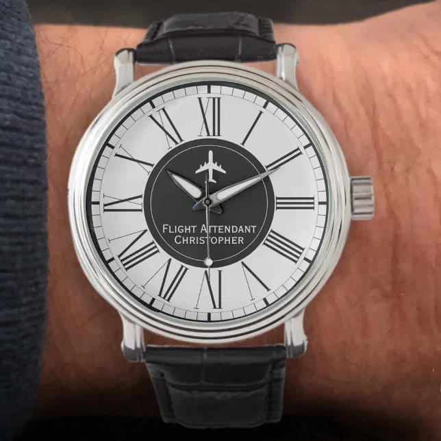 Aircraft Flight Attendant Cabin Crew Watch | Zazzle