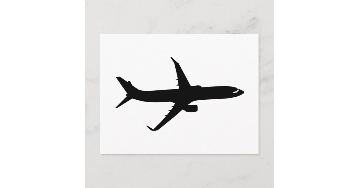 Aircraft Jetliner Black Flight Customize Color Postcard | Zazzle