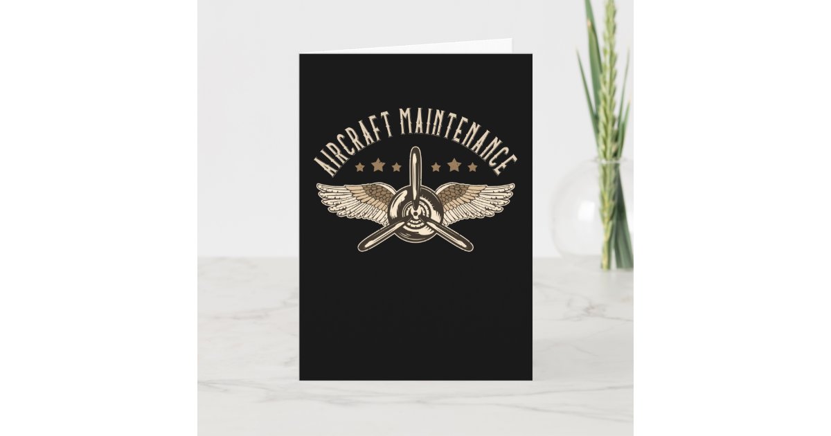 Aircraft Maintenance Airplane Aircraft Mechanic Card | Zazzle