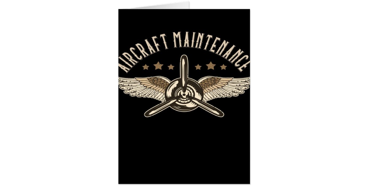 Aircraft Maintenance | Cool Design Card | Zazzle