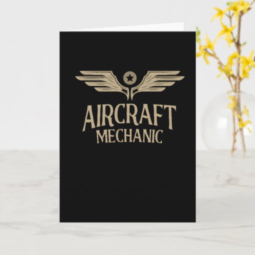 Aircraft Mechanic Aviation Airplane Maintenance Card | Zazzle