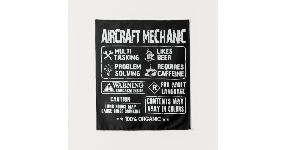 Aircraft mechanic - Mechanic multi tasking t - s Tapestry | Zazzle