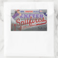Aircraft Nose Art Spitfires EXETER baseball club Rectangular Sticker ...