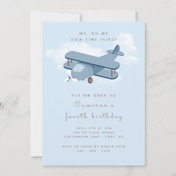 Aircraft Pilot Boy's Birthday Invitation | Zazzle
