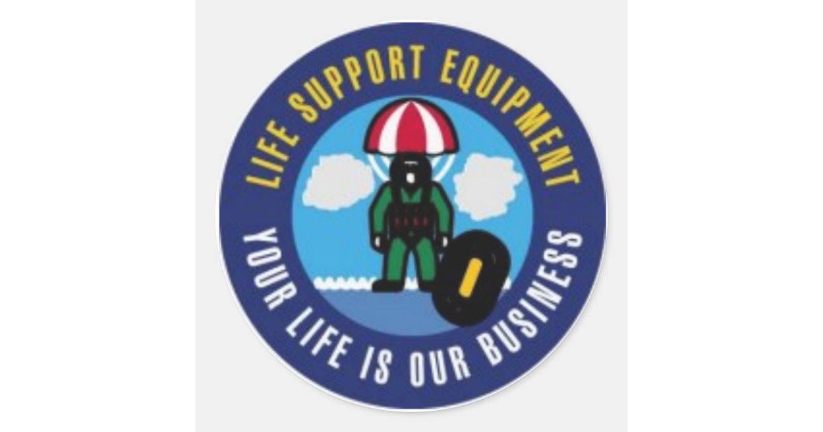 AIRCREW LIFE SUPPORT STICKER | Zazzle
