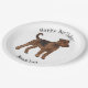 Airedale terrier dog cartoon illustration paper plates | Zazzle
