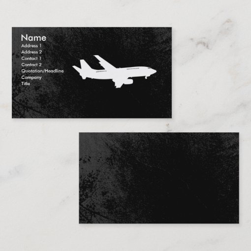 Airline Business Card template | Zazzle