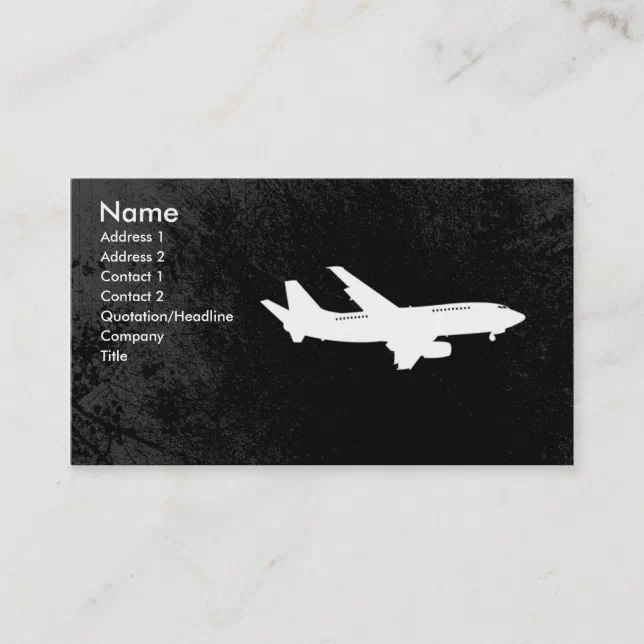 Airline Business Card template | Zazzle
