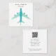 Airline Pilot Airplane QR Code Social Media Square Business Card | Zazzle