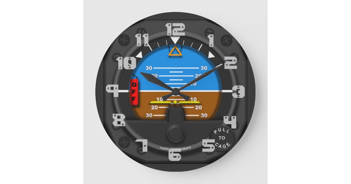 Airline pilot large clock | Zazzle