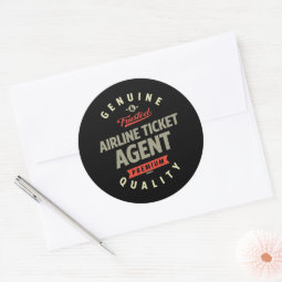 Airline Ticket Agent Classic Round Sticker | Zazzle